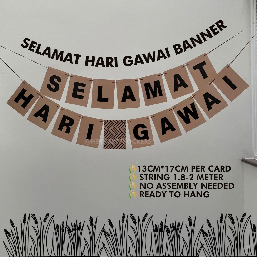 Selamat Hari Gawai Banner Decoration – Hey, Party Rockers!